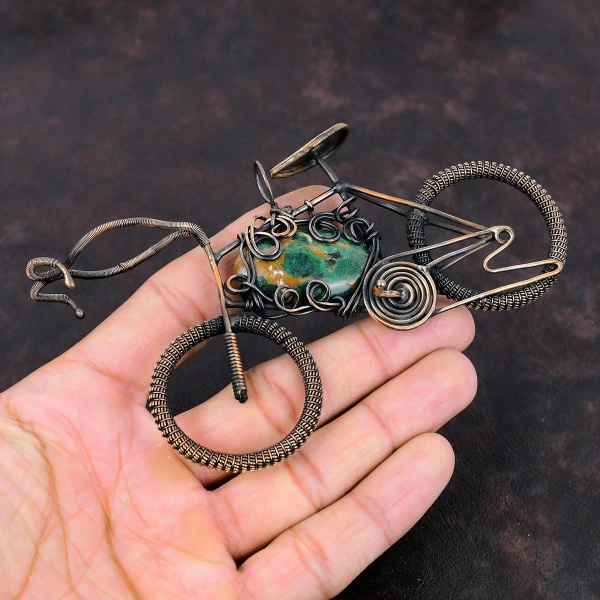 Copper Wire Wrapped Pendant | Gemstone Wire Wrap Pendant | Tanay Jewels